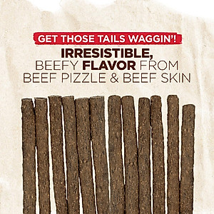Natural Farm Natsticks Beef Chewy Sticks with Collagen (16-Pack), Made from Premium All-Natural Beef, Great for Small, Medium, Large Dogs, Protein-Rich, Quick-Chew Treats, Highly Digestible