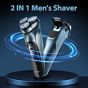 Sejoy Electric Razor for Men, Mens Electric Shavers, Rechargeable Electric Razor Shaving Machines, with Pop-up Trimmer, 1 Hour Fast Charging, 3D Floating Head, LCD Power Indicator