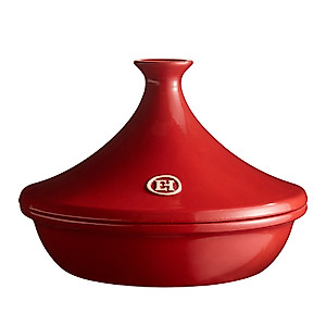 Emile Henry Made In France Flame Tagine, 3.7 quart, Burgundy