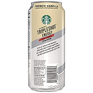 Starbucks Tripleshot Energy Extra Strength Espresso Coffee Beverage, French Vanilla, 225mg Caffeine, 15 oz cans (12 Pack)