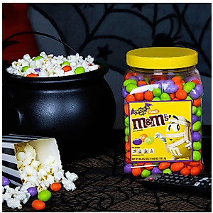 M&M'S Peanut Ghoul's Mix Bulk Chocolate Halloween Candy Resealable Jar (62 oz.) | Delicious Roasted Peanut Center Coated in Real Milk Chocolate | INCLUDES SameDay Shippers Branded Bag Clig and Treat Bag