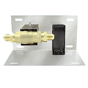 MOFLAME Fire Pit Gas Burner Control Panel Kit,Push Button Igniter with1/2 Straight Gas Key Valve Replacement for Propane Fire Pit Table,Patio Heater Concrete Firepits Outside,Backyard Fireplace