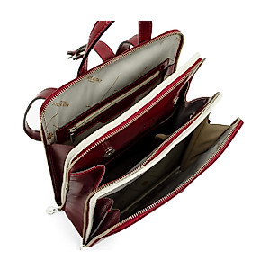 Time Resistance Leather Backpack Convertible to Shoulder Bag - Handmade For Laptops up to 12 Inches Daybag Rucksack