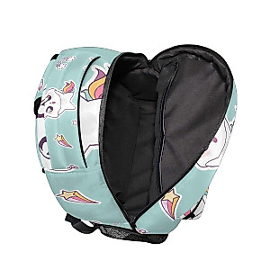 Cute Unicorn Cat Caticorn Backpack Girl Backpacks for School Elementary Cute Bookbags for Girls 3rd 4th 5th Grade