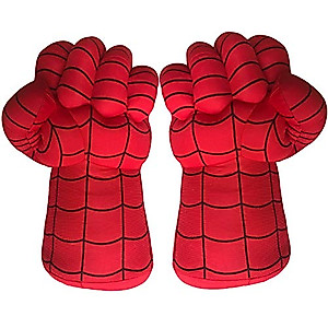 Superhero Gloves Superhero Toy Hands Kids Soft Plush Superhero Gloves Cosplay for Boy Girl Christmas Halloween Birthday Gift
