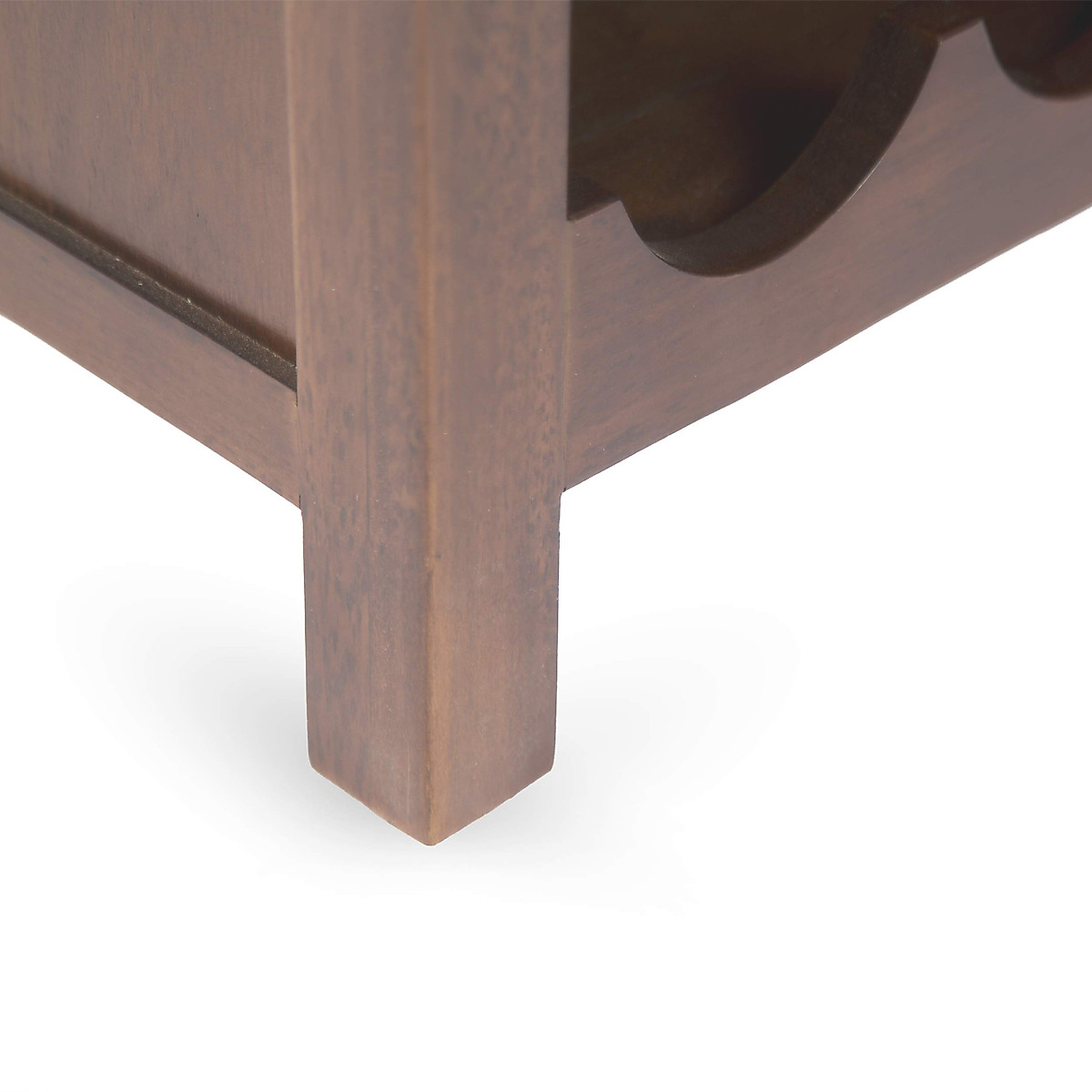 Christopher Knight Home Eirinn Acacia Wood with Faux Wood Overlay Wine Rack, Dark Oak