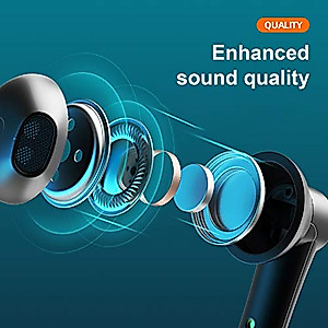 Gaweb Earphones, LB-8 Headphones Low Latency Long Standby ABS Clear Sound Wireless Earbuds for Work - Pink