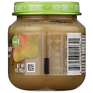 HAPPY BABY Organic Stage 1 Pears, 4 OZ