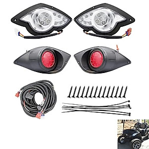 Drive-up Golf Cart LED Light Kit for Yamaha G29 2007-2016 Gas or Electric Models Deluxe Yamaha Headlights Tail Lights (12 Volt)