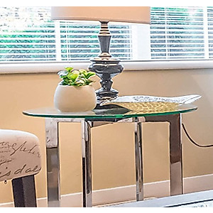 24" Inch Round Glass Table Top 1/4" Thick Tempered Beveled Edge by Fab Glass and Mirror