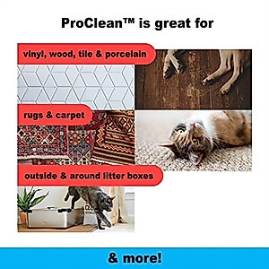 Urine Gone ProClean Stain and Odor Remover, Multi-Surface, Eliminates Tough Dog Cat People Stains, and Odor on Wood, Carpet, Vinyl, and Tile Floors, 20 Fl Oz