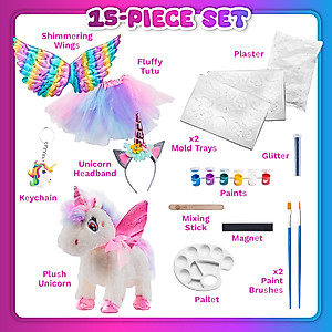 Greenbo Unicorns Toys for Girls Age 4-6 - Includes Multifunctional Unicorn Gifts, Painting Kit Crafts for Kids, and Unicorn Dress - Fun and Engaging Birthday Gifts for Girls Ages 3, 4, 5, 6, and Up