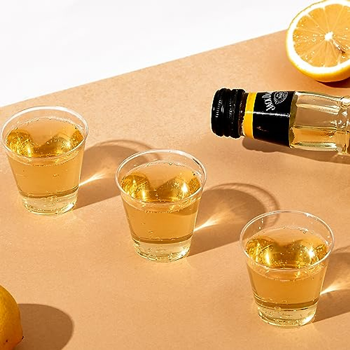 2 OZ 500 Pack Plastic Shot Glasses, Disposable Cups, Wine Tasting Cups, Small Plastic Tumbler for Whiskey, Wine Tasting, Food Samples, Perfect for Halloween, Thanksgiving, Christmas Party