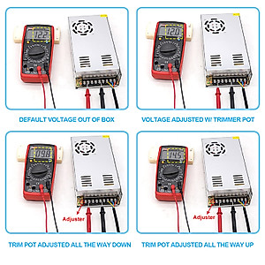 DC 12V 30A Power Supply 360W Universal Regulated Switching AC to DC Converter AC 110V/220V (SMPS) Transformer Driver Adapter for LED Strip Light, CCTV Camera Security System, Radio, Computer Project