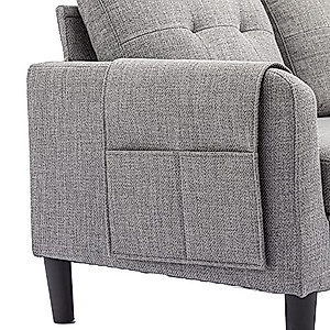 Verfur Convertible Sofa Sleeper Pull Out Bed, 3-Seater L-Shaped Couch with Storage Chaise and Side Pockets, Soft Upholstered Corner Sofa&Couches Sectional, Gray 72.44"