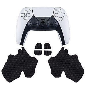 eXtremeRate PlayVital Anti-Skid Sweat-Absorbent Controller Grip for ps5, Professional Textured Soft Rubber Pads Handle Grips for ps5 Controller with Shoulder Button Trigger Stickers - Mecha Edition