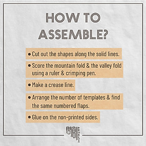 Mayde AskCreative 3D Puzzle Art DIY Animal Craft Kit - DIY Papercraft Kits for Adults and Kids (Teardrop Hanging Cat)