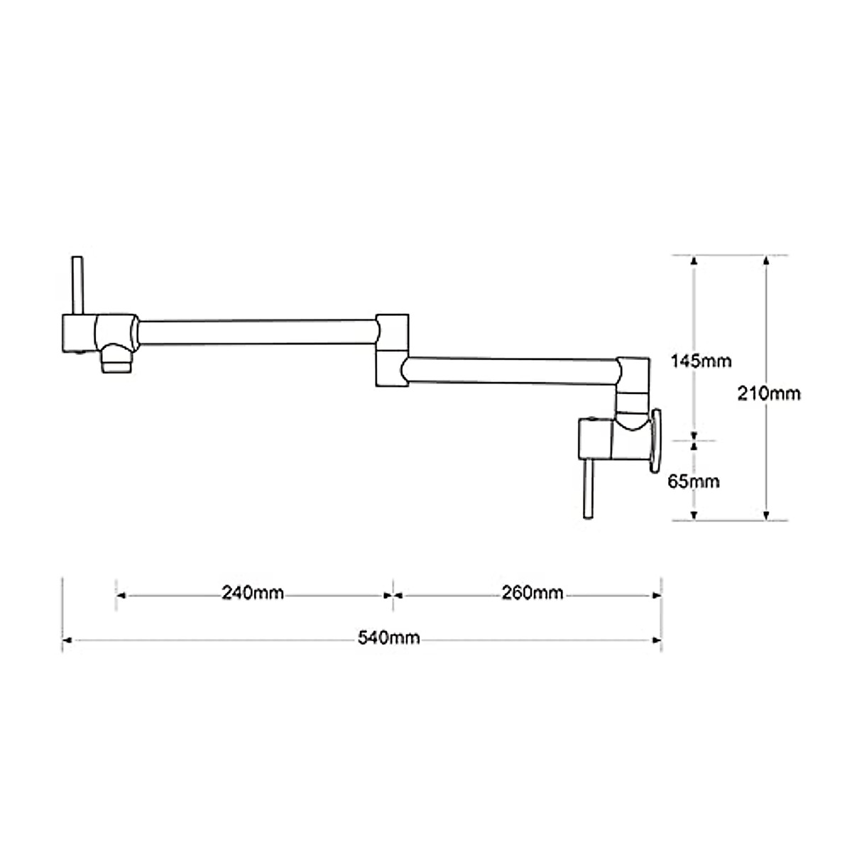 Classic Kitchen Tap Brass Kitchen Faucet 360°Rotation Kitchen Sink Mixer Double Joints and Single Cold Kitchen Mixer Tap Foldable Double Handle Sink Taps,Brushed/Brushed Gold