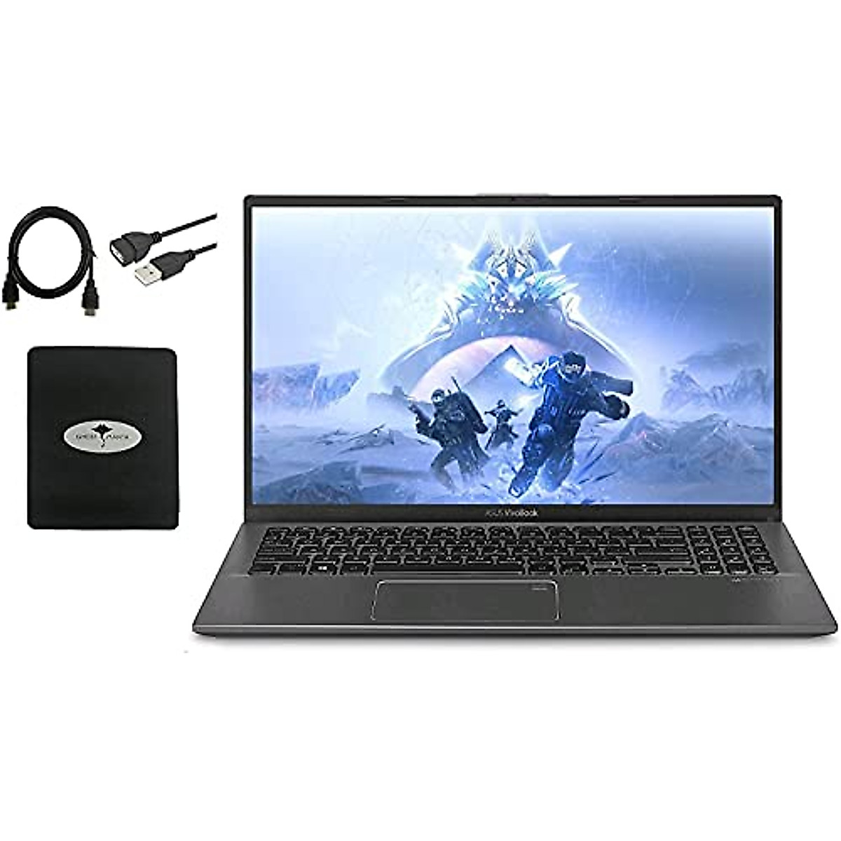 ASUS 2021 VivoBook 15.6" FHD Business Laptop, 10th Gen Intel i3-1005G1 Up to 3.4GHz,＞ i5-8250U, 12GB RAM, 512GB PCIE SSD, Backlit KB, Fingerprint, Win10 S Mode W/ Ghost Manta Accessories