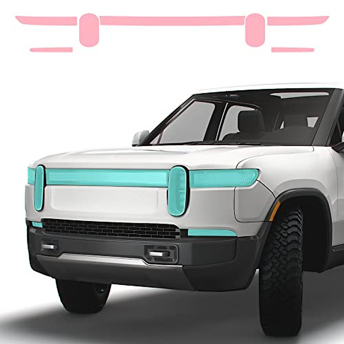 TWRAPS Headlights Smoke Tint for Rivian R1T / R1S (Clear)