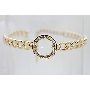 Women Western Fashion Anklet Boot Chains Bracelet Gold Metal Bling Ring Beads Round Shoe Charm