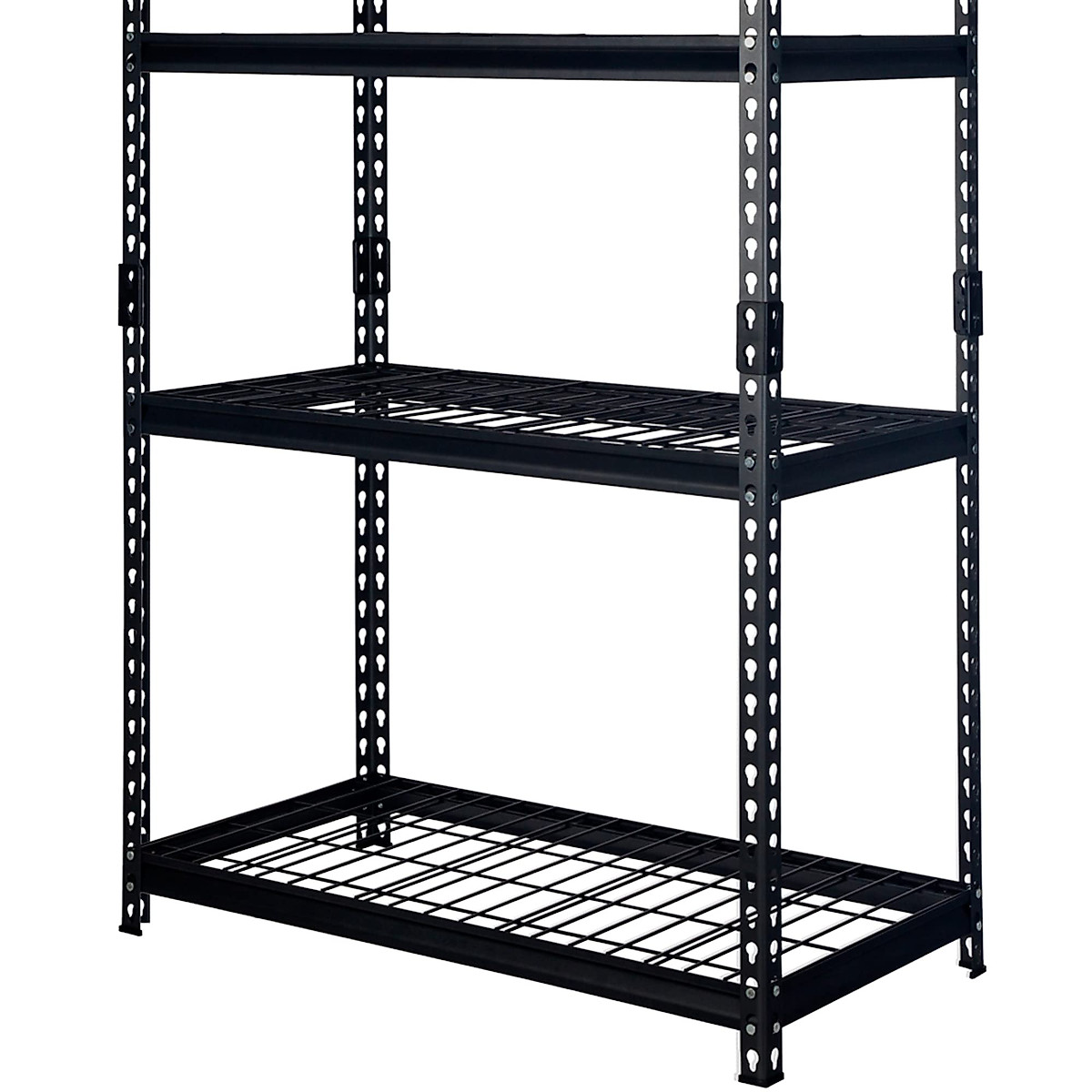 Pachira 36" W x 18" D x 60" H Adjustable Height 4-Shelf Steel Shelving Unit Utility Organizer Rack for Home, Office, and Warehouse, Black