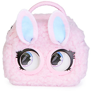 Purse Pets Micros, Fuzzy Bunny BB Mini Kids Purse with Eye Roll, Shoulder Bag Crossbody Purse Accessories, Girls Coin Purse & Tween Gifts