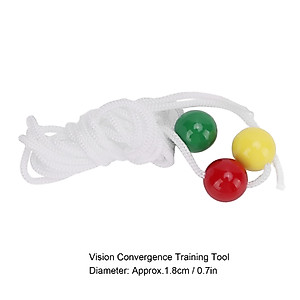 Brock String, Vision Convergence Training Ball, Front Sight Focus String Vision Sight Focusing Vision Training Tool, for Focus Training Vision Improve(Type B bright)