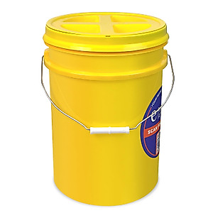 ePackageSupply 5 Gallon Bucket with Gamma Seal Screw on Airtight Lid, Food Grade Storage, Premium HPDE Plastic, BPA Free, Durable 90 Mil All Purpose Pail, Made in USA. 1 Count