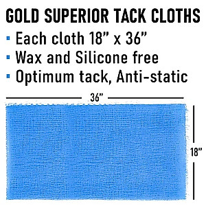 Eshazu Tack Cloth (Box of 12) Tack Rags for Woodworking and Painters Made with 100% Cotton Removes Dust, Sanding Particles, Cleans Surfaces