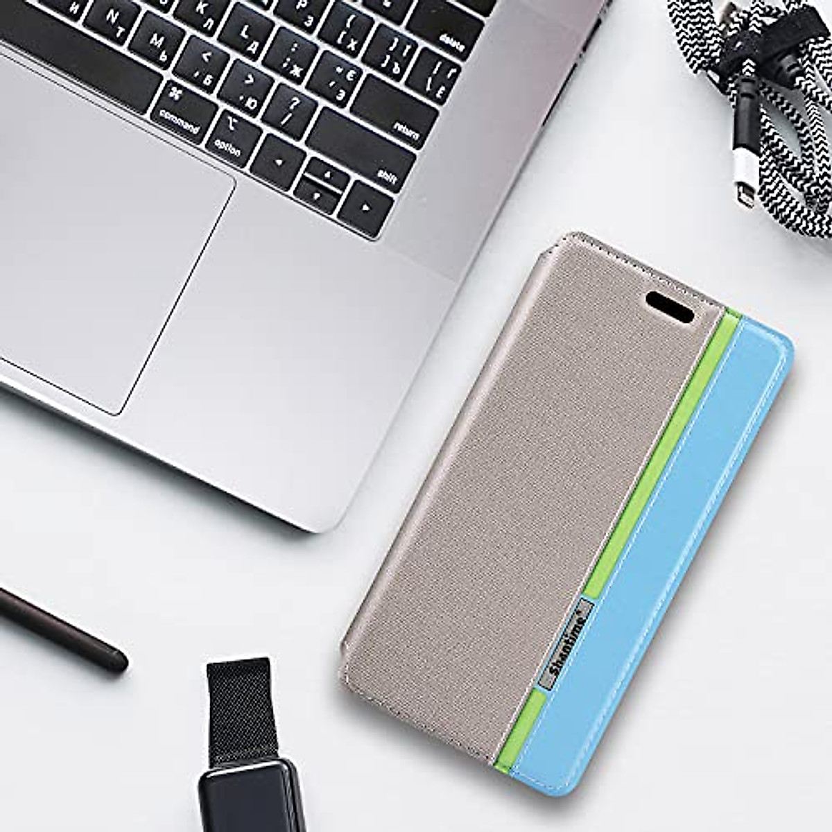 for Gigaset GS100 Case, Fashion Multicolor Magnetic Closure Leather Flip Case Cover with Card Holder for Gigaset GS100 (5.5”)