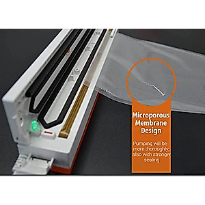 KUHINJA Vacuum Sealer Rolls, 4 Rolls (6"+8"+10"+11")*16.5' Commercial Grade Bag Rolls, Food Vac Bags for Storage, Meal Prep or Sous Vide, BPA Free