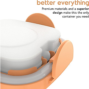 Storrii Baby Food Containers with Lids by Quark - Freezer Safe, Locking Tab Lids with Built in & Removable Ice Pack - Microwave & Top Rack Dishwasher Safe - 3 x 5oz Meal Prep Containers with Lids