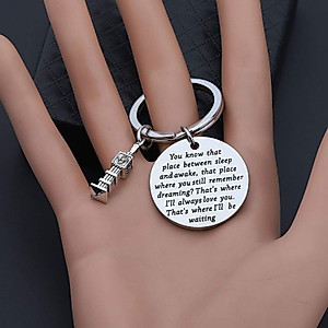 Lywjyb Birdgot Movie Inspired Gift Book Gift Always Love You Gift I'll Be Waiting Keychain (place between sleep and awake ky)