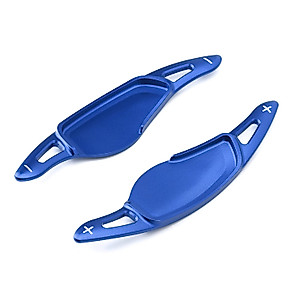iJDMTOY Sports Blue CNC Billet Aluminum Large Paddle Extensions Compatible with Toyota 2020-up Supra GR