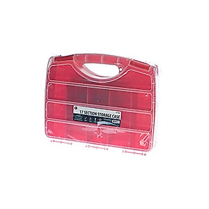SE Red Organizer/Storage Container with Lid and 17 Compartments - 87118DB