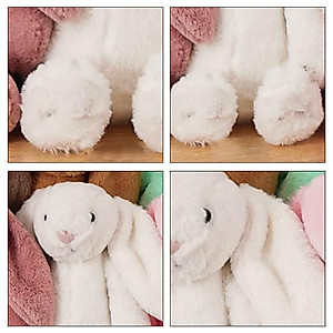 Dyoart Personalized Easter Bunny Rabbit, Custom Name Monogrammed Embroidered Bunny, Fluffy Rabbit with Long Ears,Plush Bunny Toy, Gift for Baby Kids(11.8inches)