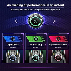 [Mini Gaming PC] Intel Core i9-11900H, up to 4.9GHz, 16GB DDR4 Dual Channel 512GB M.2 NVMe SSD, Mini PC [3 Adjustable Mode/RGB Lights] Mini Computers 4K Triple Display, Desktop Computer WiFi6, BT5.2