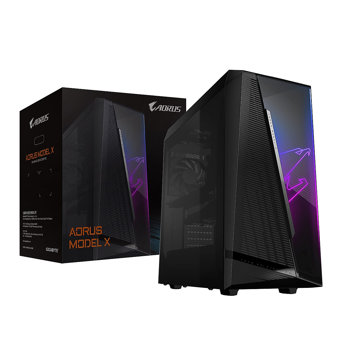 GIGABYTE AORUS Model X Gaming PC Computer Desktop (AMD R9 5900X, NVIDIA GeForce RTX 3080 GDDR6X 10GB, 32GB DDR4 RAM, 3TB M.2 SSD) - GB-AMXR9N8A-20A1