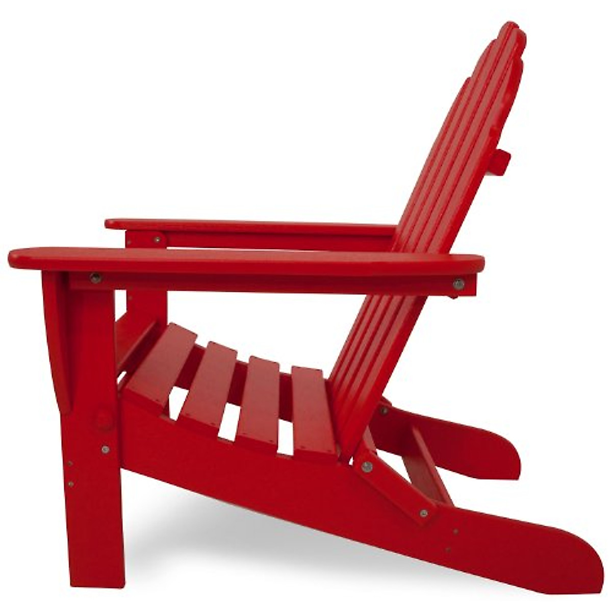 POLYWOOD AD5030SR Classic Folding Adirondack Chair, 38.5" H x31.25 W x 33.5" D, Sunset Red