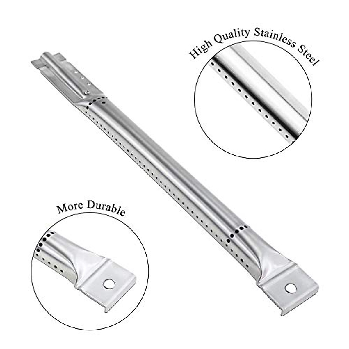 Hisencn Grill Replacement Parts for Charbroil 4 Burner 461442114, 461473419, 461472719, 463441514, 461442113, G431-0300-w2a, G433-0016-W1, G432-001N-W1, Grill Burner, Heat Plate and Cooking Grates