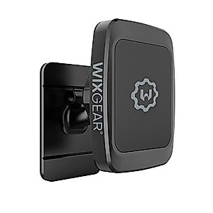 WixGear Magnetic Phone Car Mount, Universal Stick On Dashboard Magnetic Car Mount Holder, for Cell Phones and Mini Tablets with Fast Swift-snap Technology, (Newer Model)
