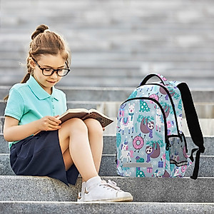 Animals Llama Sloth Dinosaur Backpack for Students Boys Girls School Bag Travel Daypack Rucksack