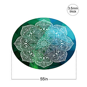 nuveti Large Meditation Mat Non Slip Round Yoga Mat Natural Rubber with Sueded Surface Exercise Mat Perfect for Meditating, Stretching, Yoga（140CM X 3.5MM Thick)