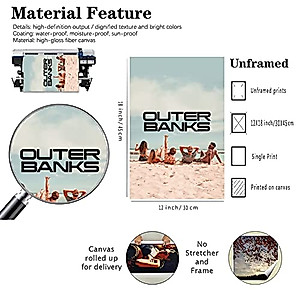 TV Series Outer Banks Obx Poster 12x18inches Canvas Unframed Wall Art For Room Aesthetic Beach Scenery Painting For Bedroom Living Office Decoration