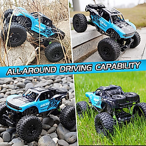 RC Cars 1:12 Remote Control Car, 2.4GHz Waterproof Racing Car Off-Road RC Crawler Toy Gift with Two Rechargeable Batteries