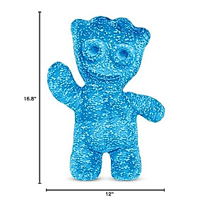 iscream Sour Patch Kids Embossed 16.75" x 12" Candy Character Shaped Pillow, Blue