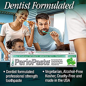 PerioPaste Natural Toothpaste - FOUR 4 oz | Natural Teeth Whitening | Fresh Breath | Stain Removal Naturally