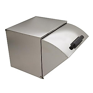 Roll Top Cover for Full-Size Steam Table Pan, Metal, 15.5'' x 14.3'' x 14.2'', Stainless Steel, Commercial Grade