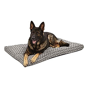 MidWest Homes for Pets Deluxe Dog Beds | Super Plush Dog & Cat Beds Ideal for Dog Crates | Machine Wash & Dryer Friendly, 1-Year Warranty,Gray, 48-Inch